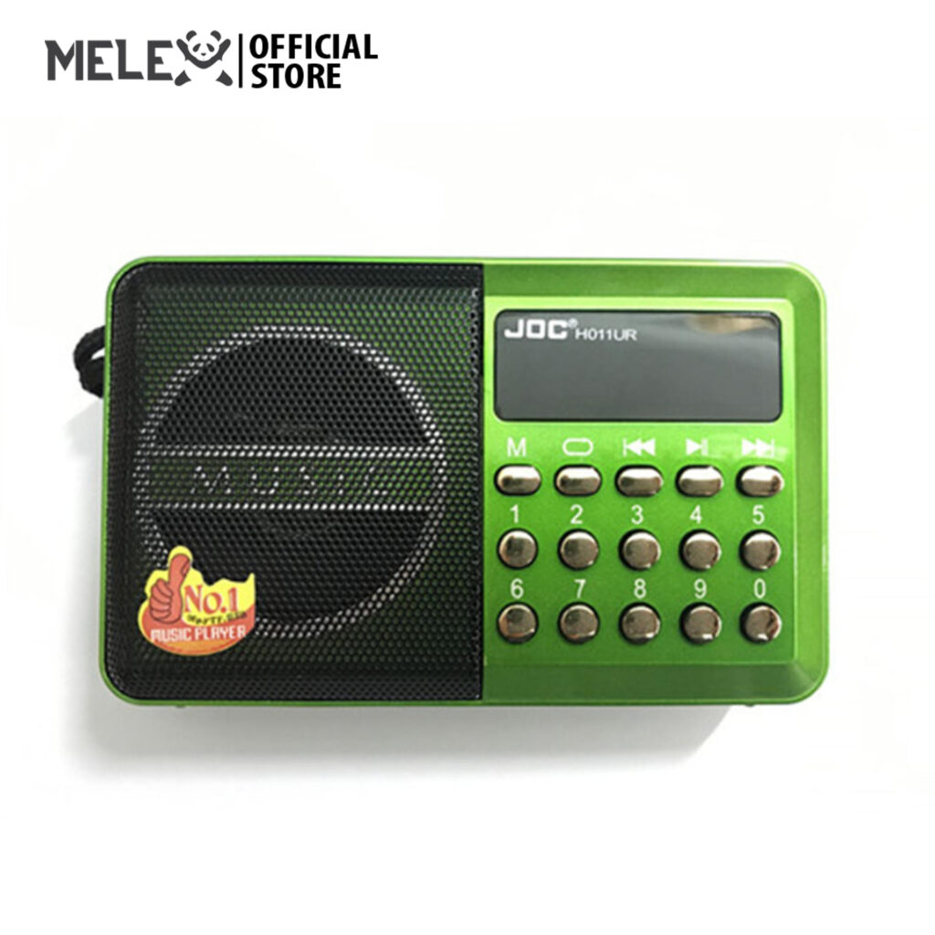 JOC Rechargeable Digital MP3 Player FM Radio-Green - Melex